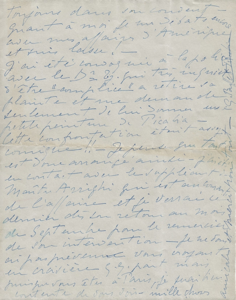 Gabrièle BUFFET-PICABIA et ses affaires d'Amérique.