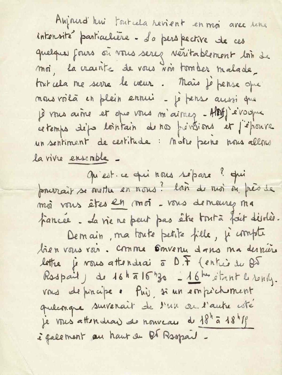 François MITTERRAND - Lettre autographe signée. 1939.