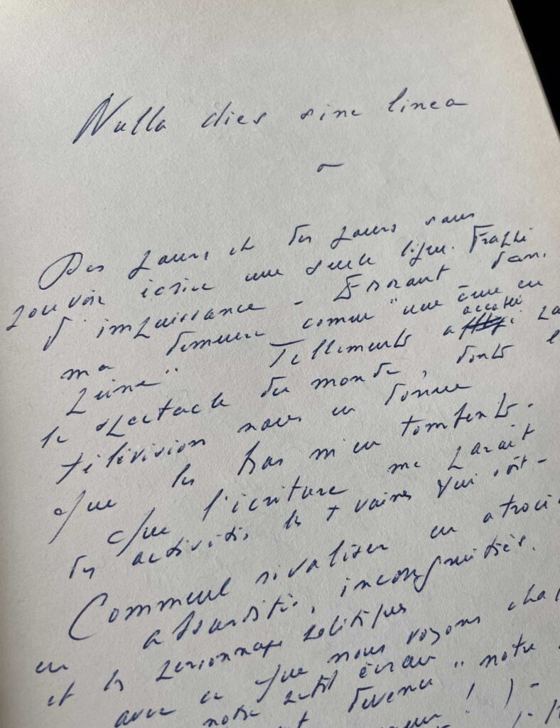 René de OBALDIA - Manuscrit autographe - Exobiographie.