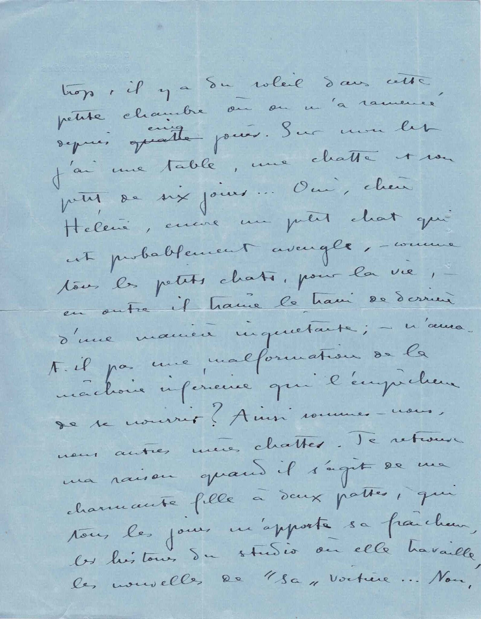 COLETTE et la naissance de sa chatte Péronelle.
