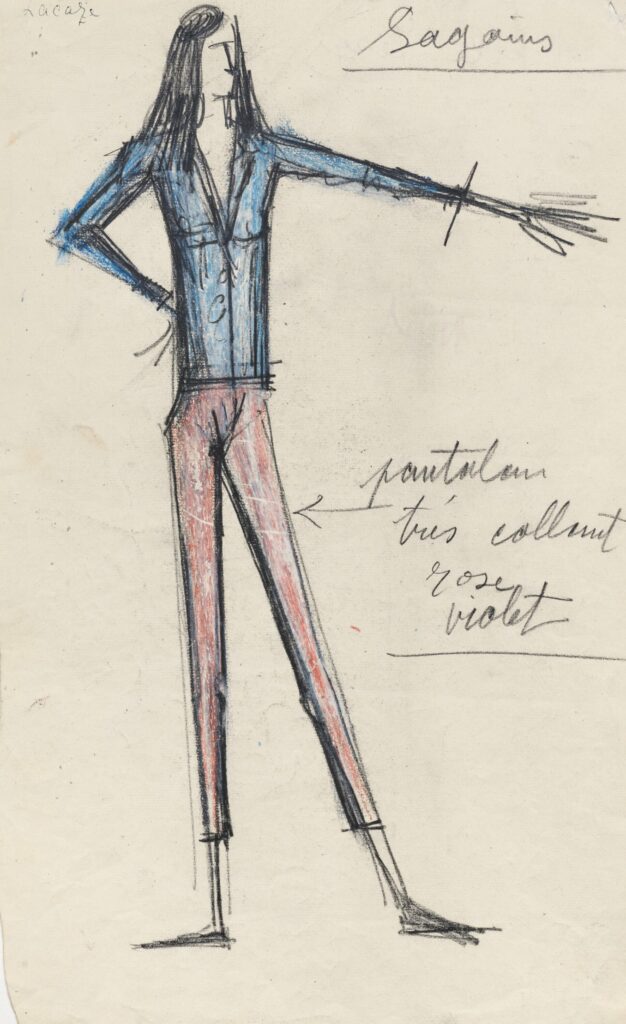 Bernard BUFFET - Dessin original - "Sagouins" - 1959.