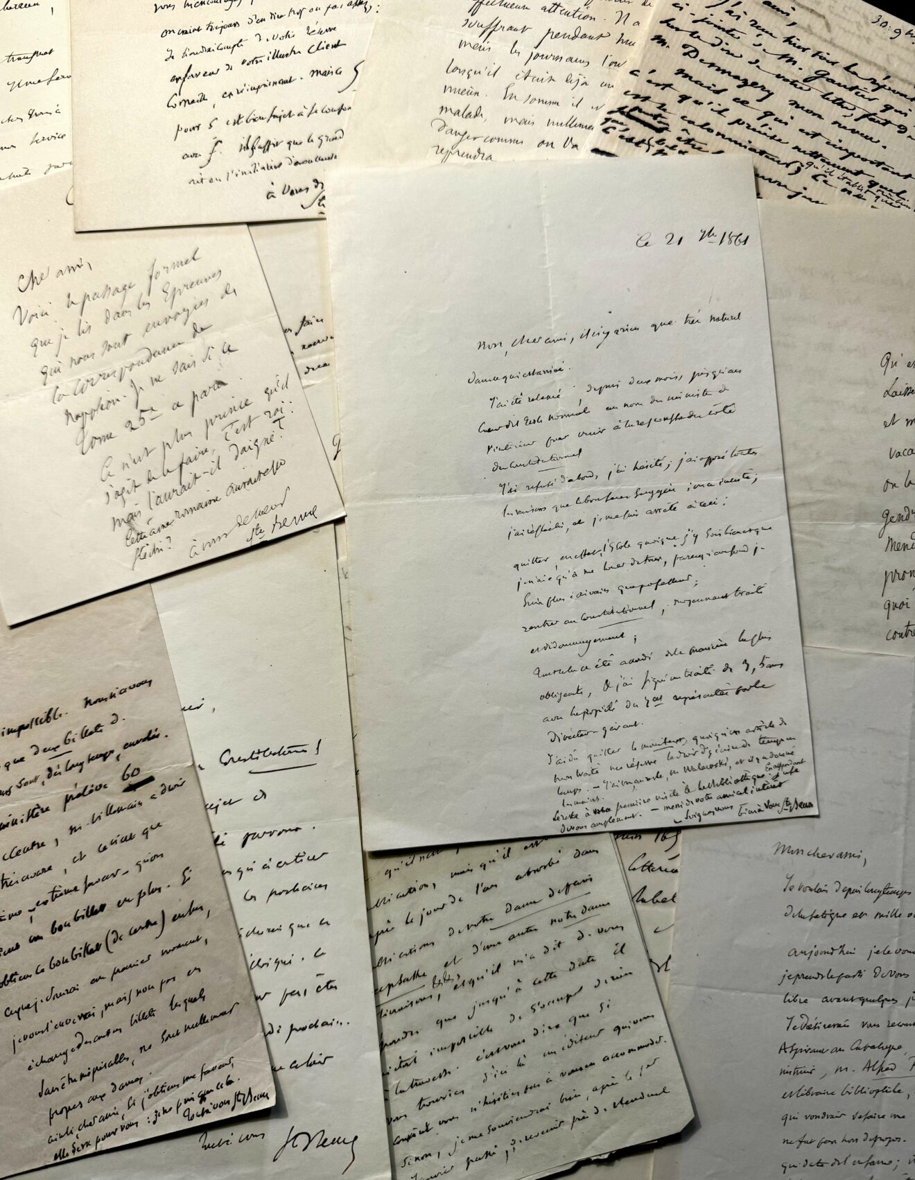 SAINTE-BEUVE - Collection of 27 signed autograph letters.
