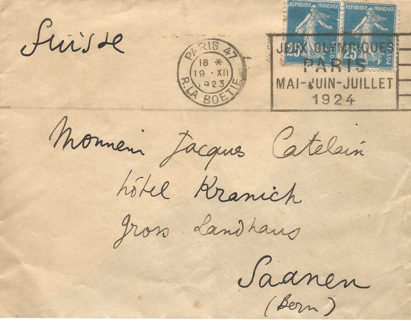 Jean COCTEAU, désespéré, pleure la mort de Raymond RADIGUET. 1923.